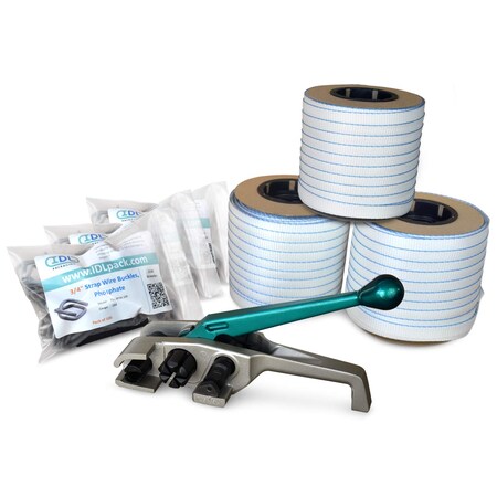 Idl Packaging 3/4" Professional Cord Strapping Kit, 750 Ft. Tensioner WCSK.34.750 | Zoro